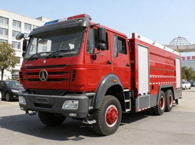 China North Benze Beiben 15000L Foam and Water Fire Truck 6x6 235kW Diesel Engine for sale