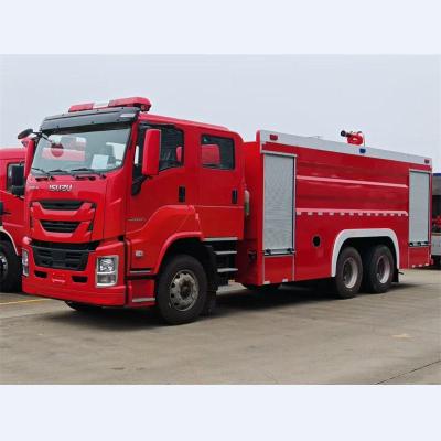 China ISUZU Giga 8x4 Foam Fire Truck 12000L Water 3400L Foam 460hp Fire Fighting Tanker for sale