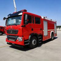 China HOWO 10 Ton Water Dry Powder Foam Combination Fire Fighting Truck 6x4 273kW for sale