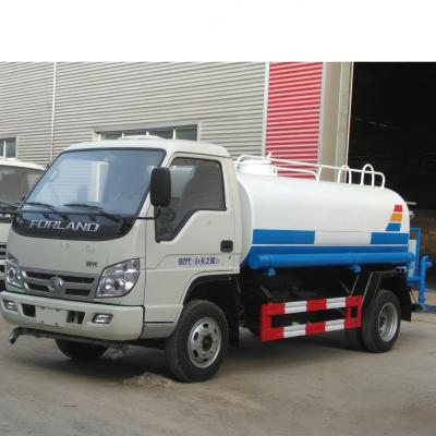 China Forland 4X2 2-4 Ton Water Bowser Truck 3000L Sprinkler Drinking Water Tanker for sale