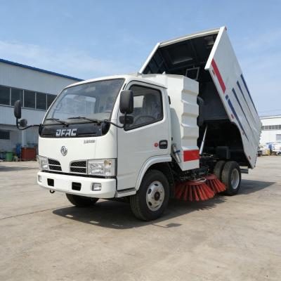 China Compact 5 Ton Vacuum Sweeper Truck 3 CBM Water Tank 1.5 CBM Garbage Tank for Pedestrian Area for sale