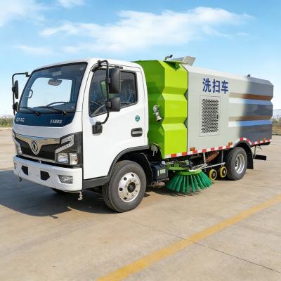 China Dongfeng 4x2 Road Sweeper Truck 7 CBM Garbage Tank 4 CBM Water Tank with Hose Reel for sale