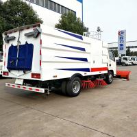 China Dongfeng 4x2 5.5cbm Road Sweeper Truck with 4 Brushes and Snow Shovel for sale