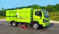 China Dongfeng 5cbm Road Sweeper Truck 4000L Water Tank 5000L Dust Tank Suction Debris Collection for sale