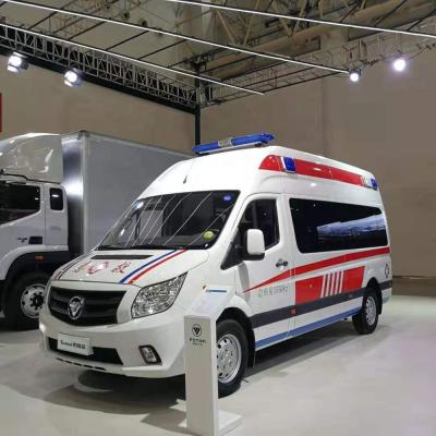 China Foton 4WD Negative Pressure Ambulance 5350mm 6 Seats Diesel Medical Emergency Vehicle for sale