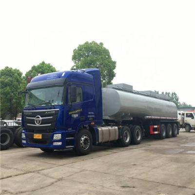 China Aluminum Alloy Fuel Tanker Semi Trailer 42000L 6 Compartments Diesel Petrol Transport for sale