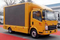 China HOWO 4x2 P6 Full Color Mobile LED Screen Truck 5995mm Outdoor Advertising Vehicle for sale