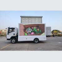 China HOWO LED Screen Advertising Truck P6 Outdoor Display 98HP Diesel Mobile TV Show Truck for sale
