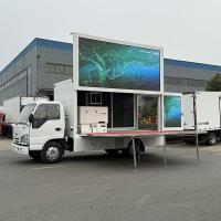 China P6 4x2 Mobile LED Advertising Display Trailer Truck with 15kW Generator and Hydraulic Stage for sale