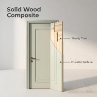 China Multi-Color Recessed Panel Solid Wood Composite Door Real Wood Interior Design Sturdy Core Versatile Home Decor for sale