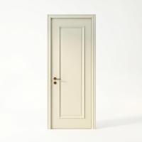 China Cream White Solid Wood White Interior Doors Wooden Doors For Home Classic Raised Panel Low-Maintenance Scandinavian for sale