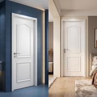 China 3D Molded Solid Core White Interior Doors Solid Wood Internal Doors White Privacy Soundproof Moisture-Proof Bedroom for sale