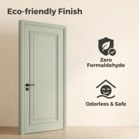 China Eco Zero Formaldehyde Light Oak Veneer Doors Oak Faced Internal Doors Recessed Panel Odorless Safe for sale
