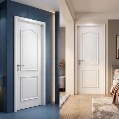China Custom White Oak Flush Veneer Doors Oak Solid Door Curved Panel 3D Frame Sound Proof for sale