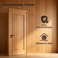 China Custom Eco Zero Formaldehyde Oak Solid Doors Oak Veneer Door Blank Curved Panel Design Family Home for sale