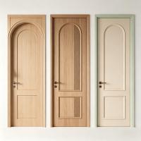 China Curved Panel Oak Veneer Flush Internal Doors Solid Oak Veneer Door Multi-Style Soundproof Bedroom for sale
