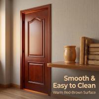 China Carved Motif Solid Core Wood Door All Wood Interior Doors Warm Wood Tone Swing Living Room Corridor Decor for sale