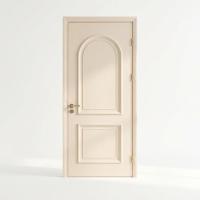 China Matte Solid Core Flush Interior Doors 2 Panel Wood Interior Doors Raised Arched Noise-Dampening Bedroom for sale