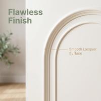 China Matte Solid Core Flush Interior Doors 2 Panel Wood Interior Doors Raised Arched Noise-Dampening Bedroom for sale