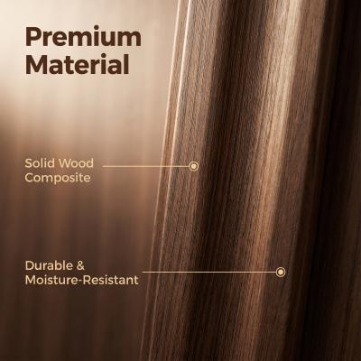 China Walnut Finish Commercial Solid Core Wood Door Composite Solid Door Moisture-Resistant Swing Bedroom for sale