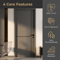 China Minimalist Solid Core Flush Door Solid Core Interior Doors With Frame Grain Matte Scratch-Resistant Bedroom for sale
