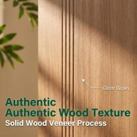 China Reeded Panel Solid Core Flush Interior Doors Solid Core Panel Door Veneer-Effect Scratch-Resistant Scandinavian for sale