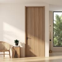 China Reeded Panel Solid Core Flush Interior Doors Solid Core Panel Door Veneer-Effect Scratch-Resistant Scandinavian for sale