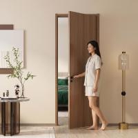 China Reeded Panel Solid Core Flush Interior Doors Solid Core Panel Door Veneer-Effect Scratch-Resistant Scandinavian for sale