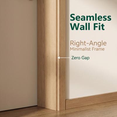China Minimalist Solid Core Interior Door Slab Solid Core Internal Doors Natural Grain Zero-Gap Scandinavian Japandi for sale