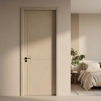 China Split-Panel Solid Core Slab Door Solid Core Veneer Doors Vertical Grain Oak Finish Moisture Scratch for sale
