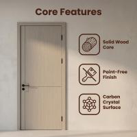 China Interior Solid Core Wood Veneer Doors Paint-Free Geometric Scratch-Resistant for sale