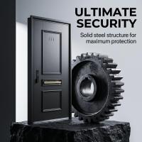 China Industrial Matte Black Black Iron Security Doors Black Metal Exterior Doors Smart Lock Mail Slot Plate for sale