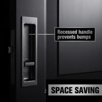 China Recessed Handle Black Metal Front Door Black Steel Doors Smart Lock Mail Slot Apartment Home for sale