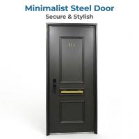 China Multi-Style Iron Main Door Metal Side Door Smart Lock Weatherproof Matte Black for sale