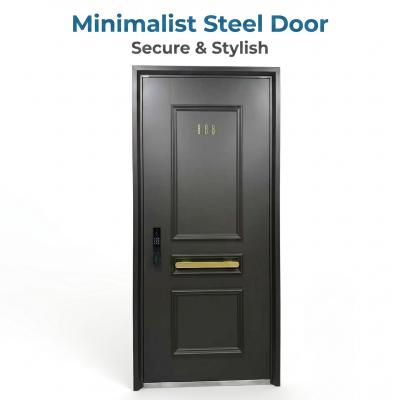 China Multi-Style Iron Main Door Metal Side Door Smart Lock Weatherproof Matte Black for sale