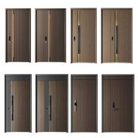 China Multi-Style Iron Main Door Metal Side Door Smart Lock Weatherproof Matte Black for sale