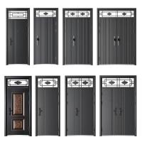 China Multi-Style Iron Main Door Metal Side Door Smart Lock Weatherproof Matte Black for sale