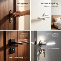 China Customized Multi-Style Modern Door Levers Modern Door Hardware Smart Artisan Ergonomic Durable for sale