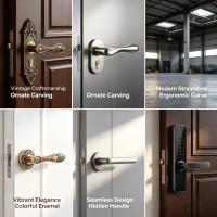 China Customized Multi-Style Modern Door Levers Modern Door Hardware Smart Artisan Ergonomic Durable for sale