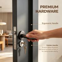 China Versatile Style Home's Interior Door Handles With Locks Modern Brushed Silver Hardened Minimalist for sale