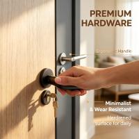 China Multi-Style Gold Lever Door Handles Silver Interior Door Handles Modern Industrial Ergonomic Scratch-Resistant for sale