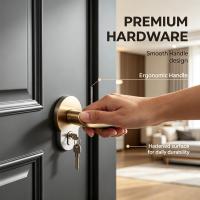 China Multi-Style Gold Lever Door Handles Silver Interior Door Handles Modern Industrial Ergonomic Scratch-Resistant for sale