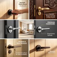 China Multi-Style Gold Lever Door Handles Silver Interior Door Handles Modern Industrial Ergonomic Scratch-Resistant for sale