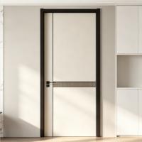 China Luxury WPC Door Waterproof Wood Composite Interior Door for Bedroom Bathroom for sale