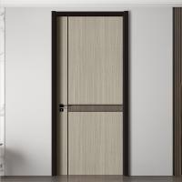 China Luxury WPC Door Waterproof Wood Composite Interior Door for Bedroom Bathroom for sale