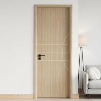China Soundproof Minimalist Design Solid Wood Interior Door Customizable WPC Interior Door for Hotel Renovation for sale