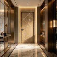 China Eco Friendly Formaldehyde Free Water Resistant WPC Interior Door and Polymer MDF Door for School Hospital Commercial Projects for sale