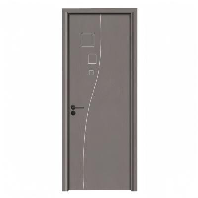 China Flame Retardant WPC Interior Door with Oak Finish and Water Resistant WPC Door for Apartment Renovation for sale