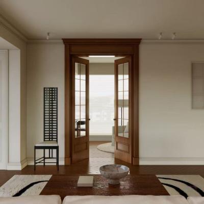 China Customize Security Solid Wood Interior Door with Well Sealed Design and Custom Wooden Door Options for sale
