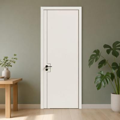 China Water Resistant Customizable Color Swing Solid Wood Interior Door for Bedroom Bathroom Hotel Modern Solid Wood Internal Door for sale